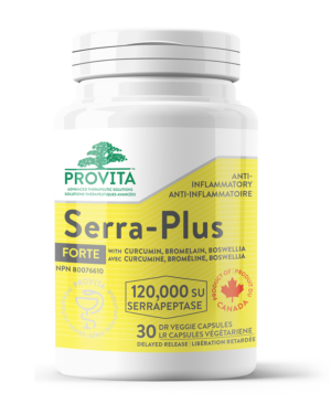 SERRA PLUS Serrapeptase - 120000IU - 30 caps - Naturaheal.ca